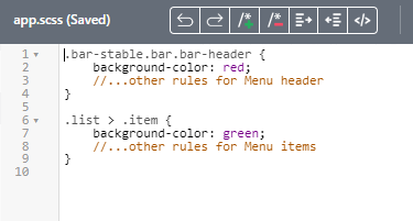 Solved: change css style of menu bar(Vuforia studio) - PTC Community