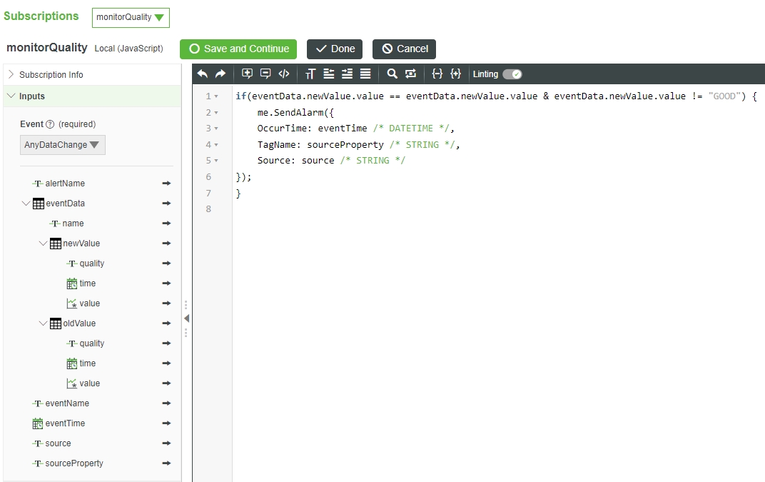 Solved: How to monitor bound property quality in TWX and t... - PTC Community