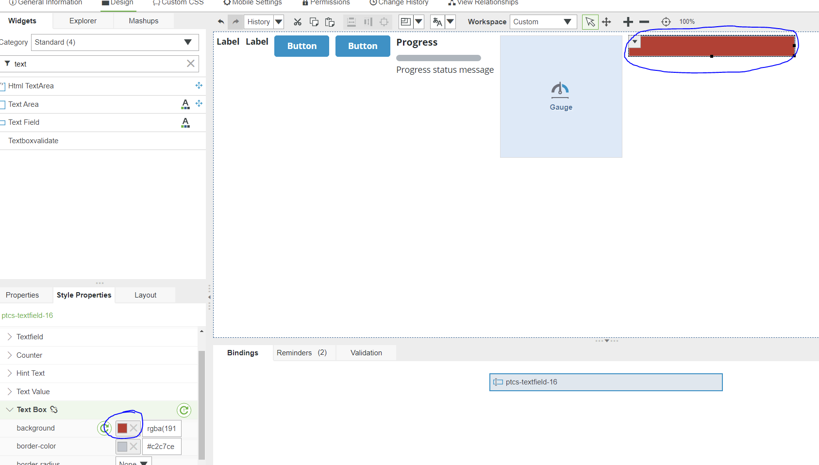 Solved How To Apply Custom Css On Textfield Textarea Back Ptc Community
