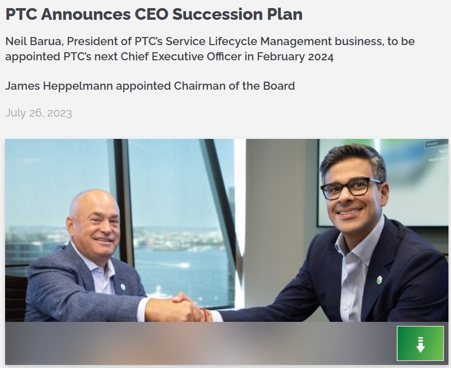 New Ptc Ceo Successor Announced For Jim Heppelmann Ptc Community 