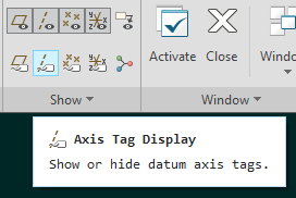 Solved: How to control datum axis tags in drawings (make n... - PTC Community