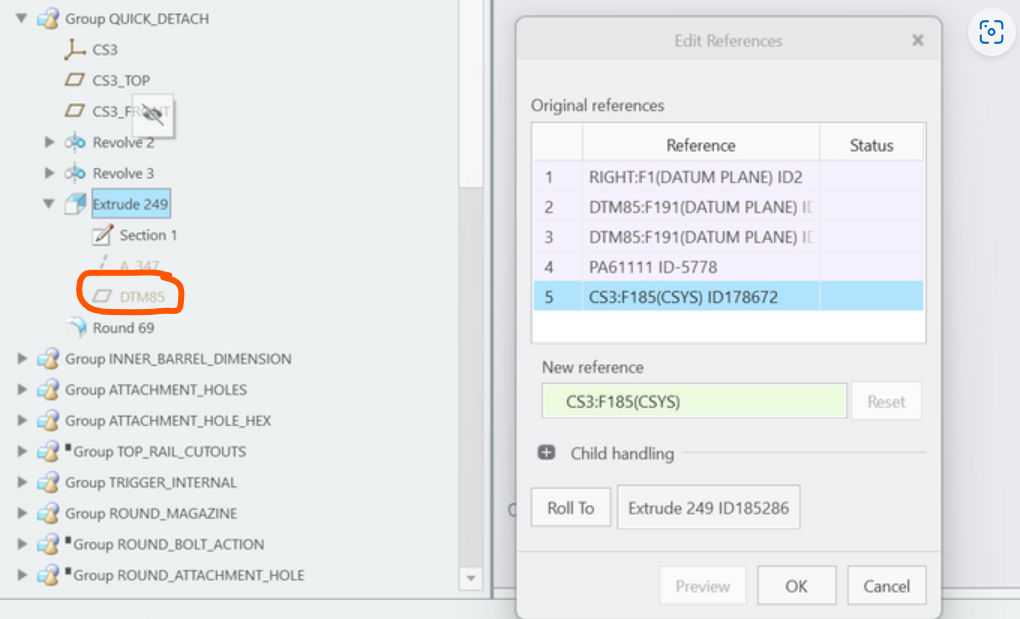 Solved: Extrude feature won't update when moving the refer... - PTC Community