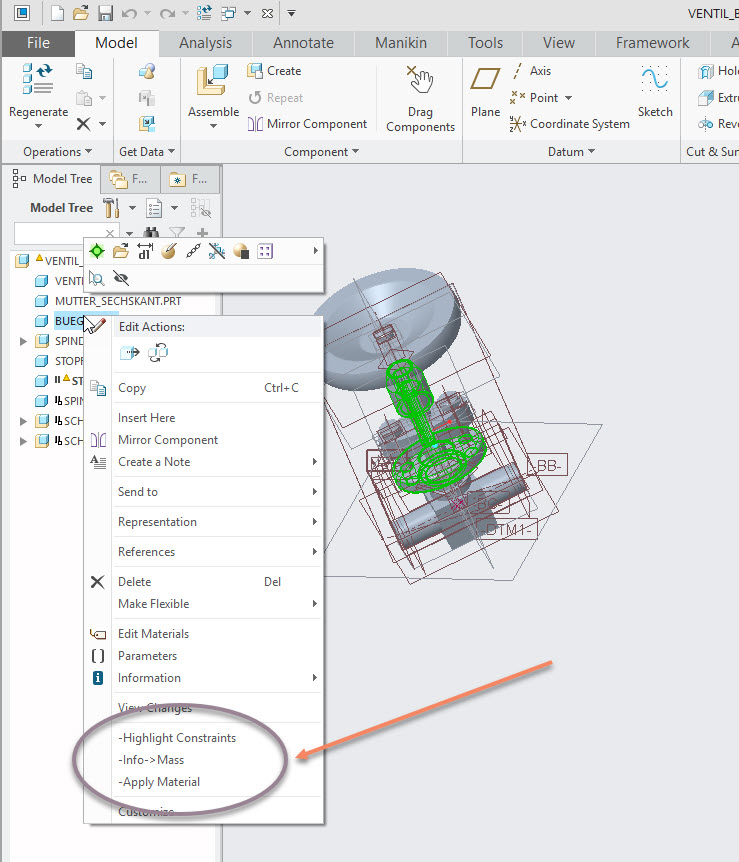 Solved How To Add Menu In Model Tree Ptc Community