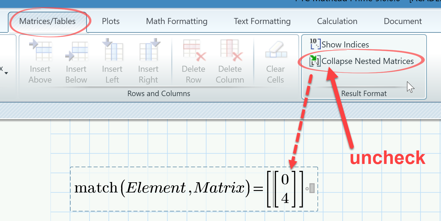 Solved: Element position of matrix - PTC Community