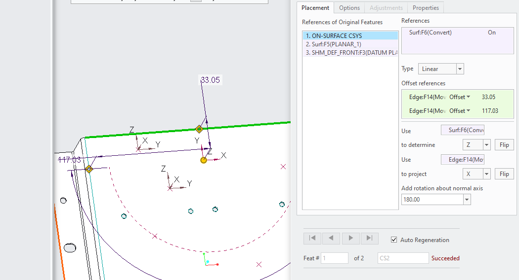 Solved: Csys of UDF to set on a point from a sketch - PTC Community