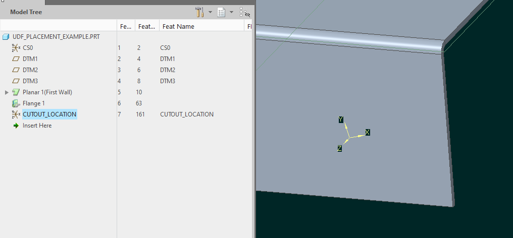 Solved: Csys of UDF to set on a point from a sketch - PTC Community