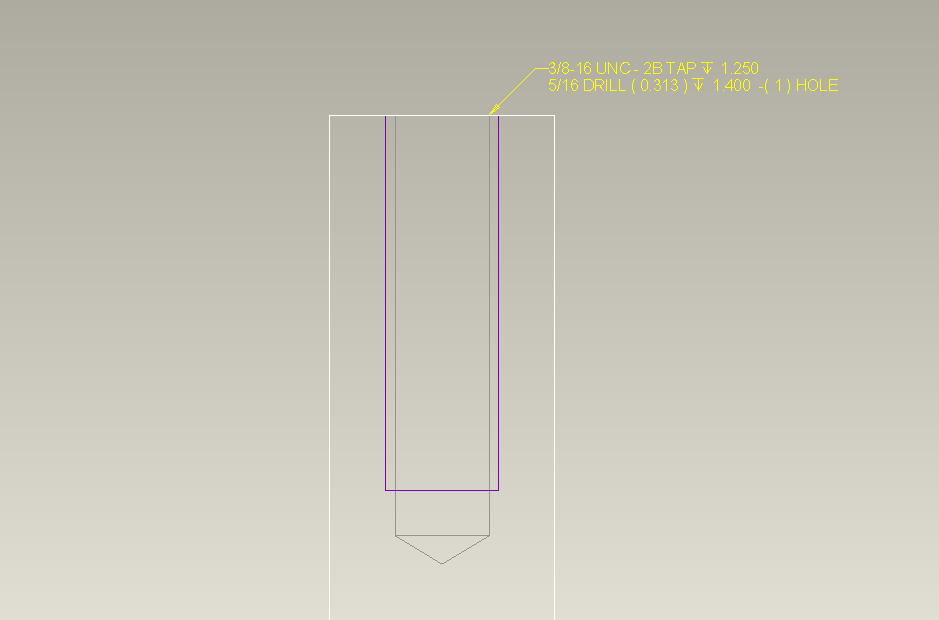 Solved: Are threads visible in tapped holes? - PTC Community
