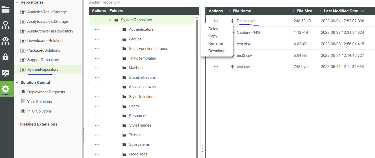 Solved: How to export and import Thingworx project from on... - PTC Community