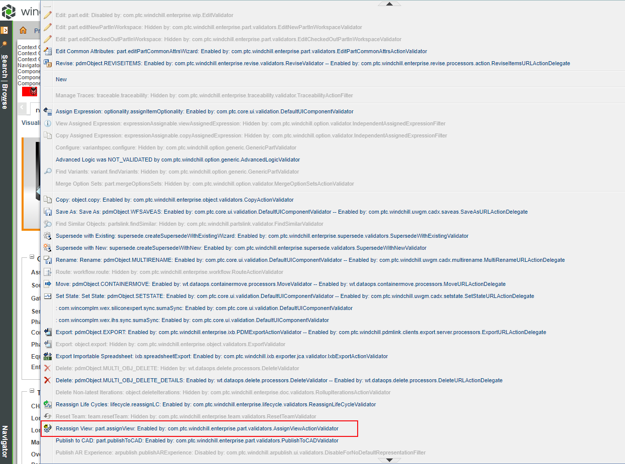 Modify Identity for Reassign View on wtPart - PTC Community