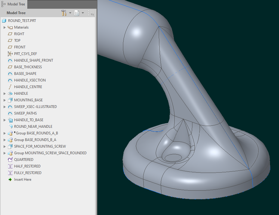 Solved: Sweep with two trajectories and multiple sections - PTC Community
