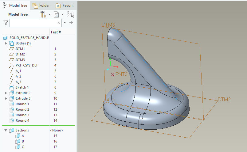 Solved: Sweep with two trajectories and multiple sections - PTC Community