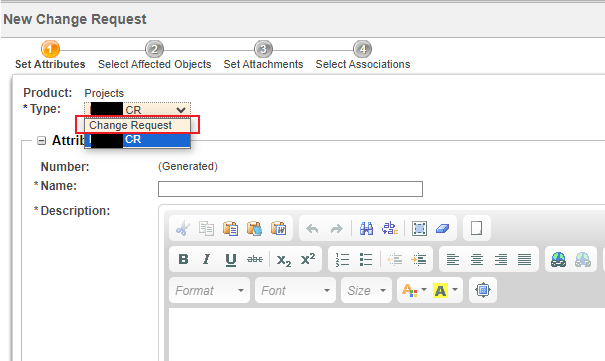Solved: Disable or Hide OOTB Change Request Type while cre... - PTC Community