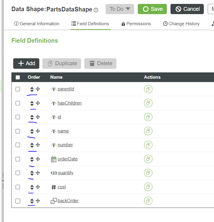 Solved: How to keep properties order from DataShape in Ser... - PTC Community