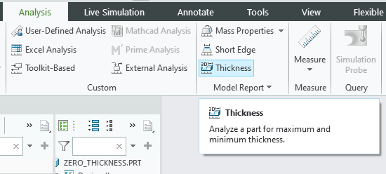 Solved: Zero Thickness result in 3D thickness analysis - PTC Community