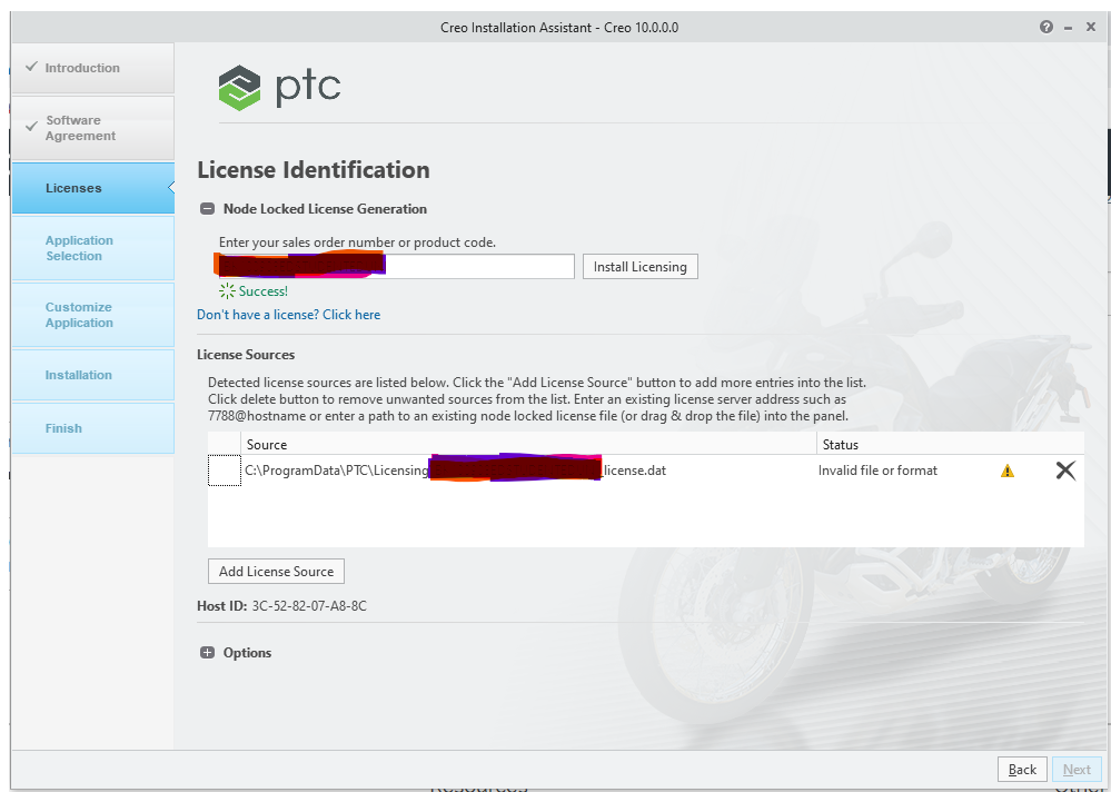 license invalid format - PTC Community