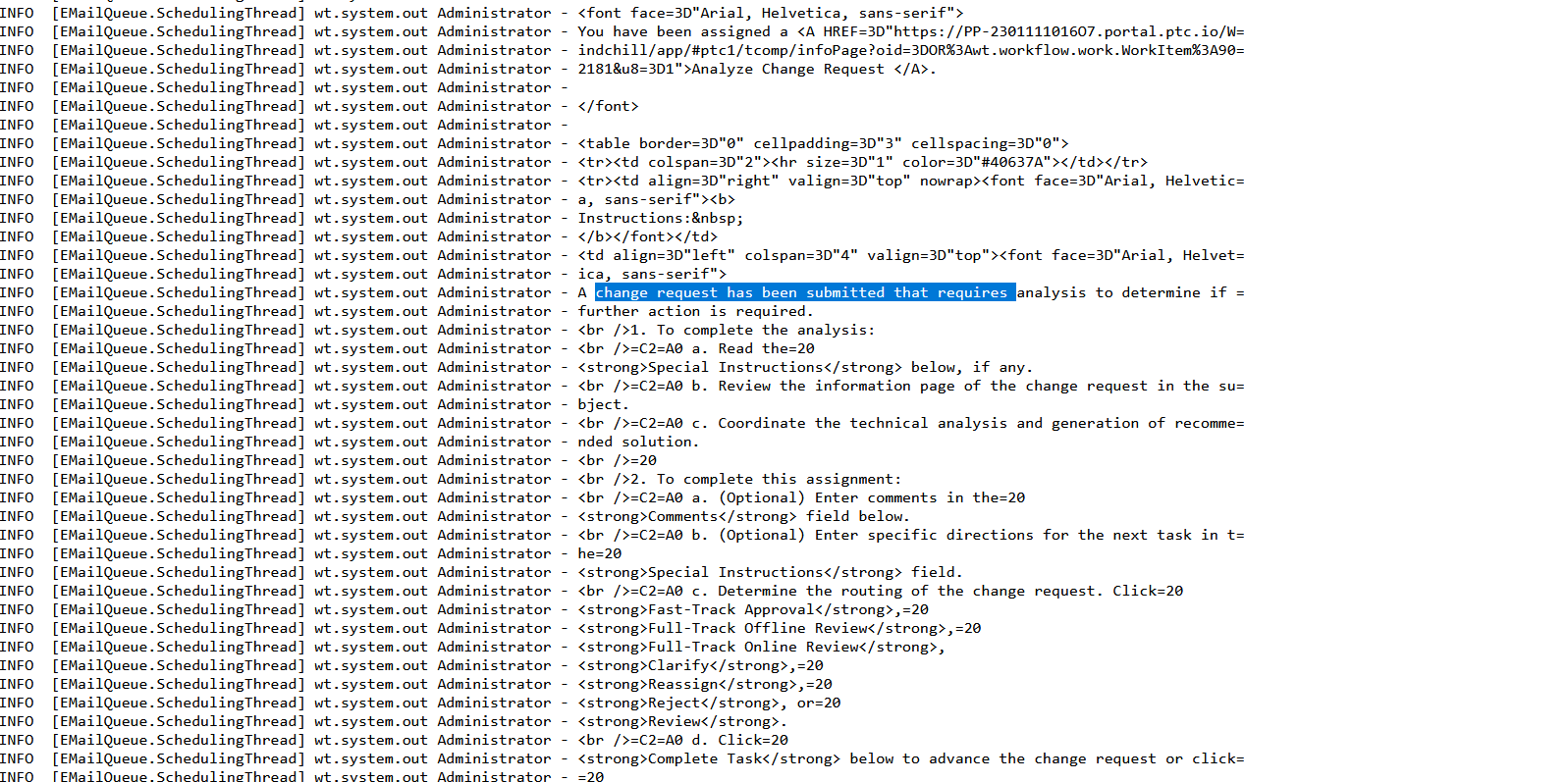 Solved: Email notifications body is empty on workflows - PTC Community