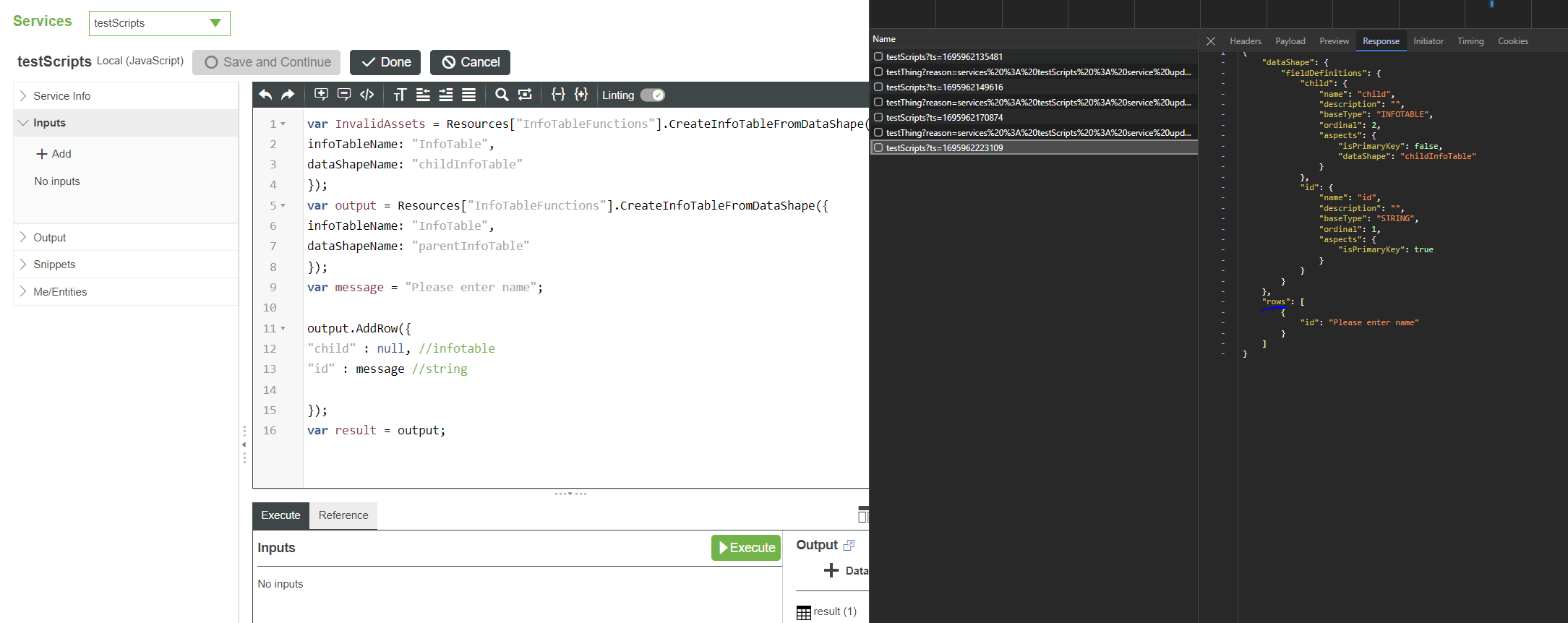 Solved: Is it possible to push an empty child info table t... - PTC Community