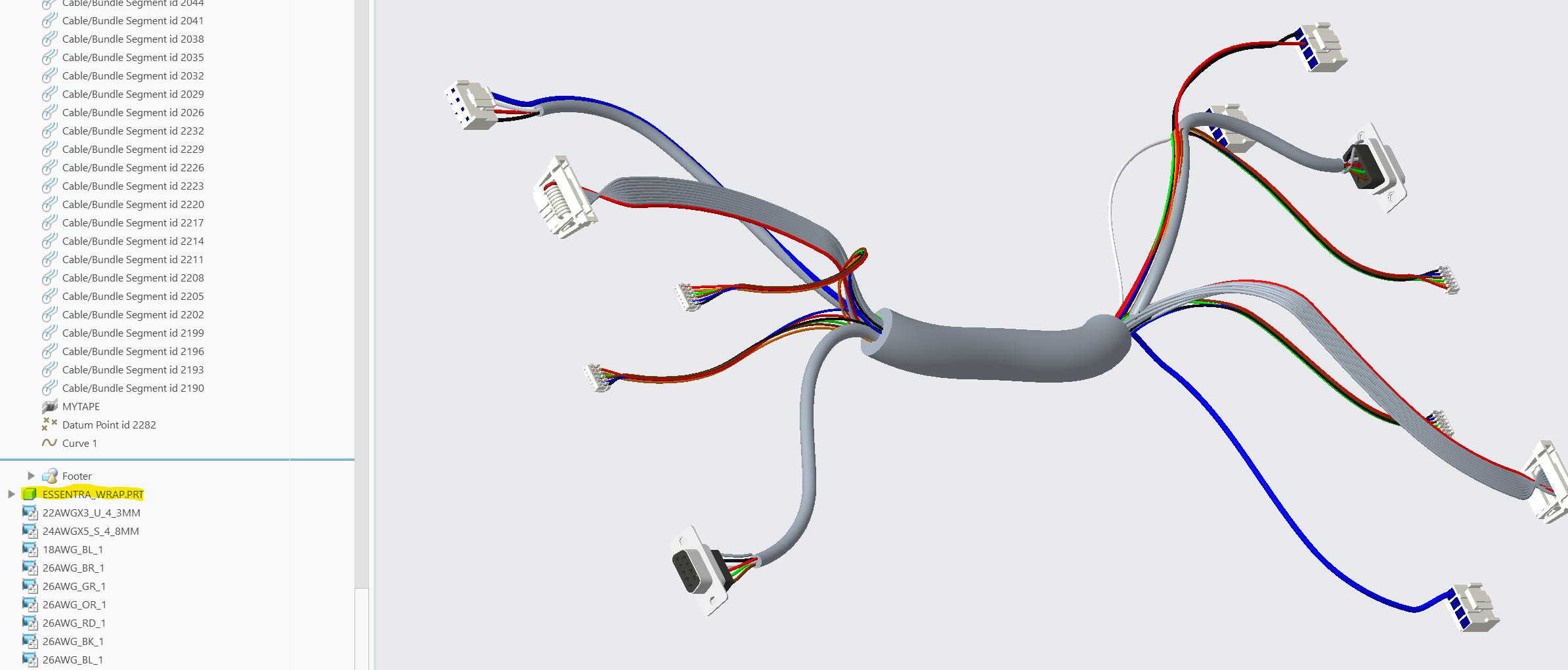 Solved Creo Cabling Bundle Multiple Harnesses Create Flat Ptc Community