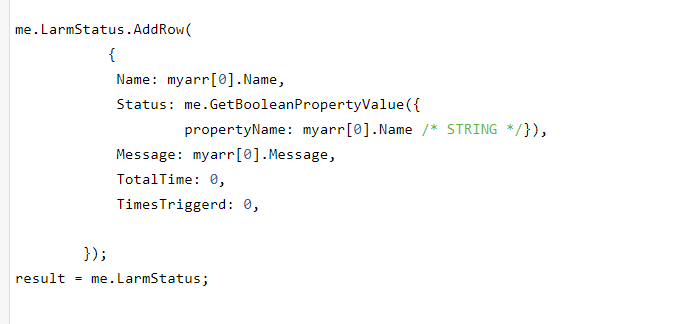 Solved: Add properties of a thing to infotable useing stri... - PTC Community