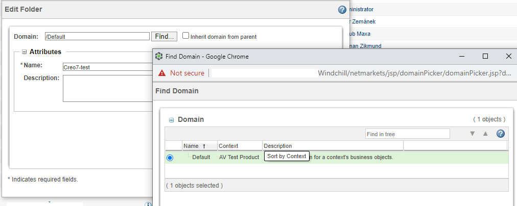 Solved: Folder Domains at Org Level - PTC Community