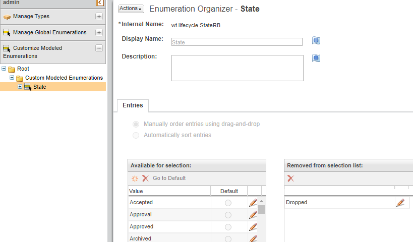 Solved Customize Modeled Enumerations Panel Missing Ptc Community