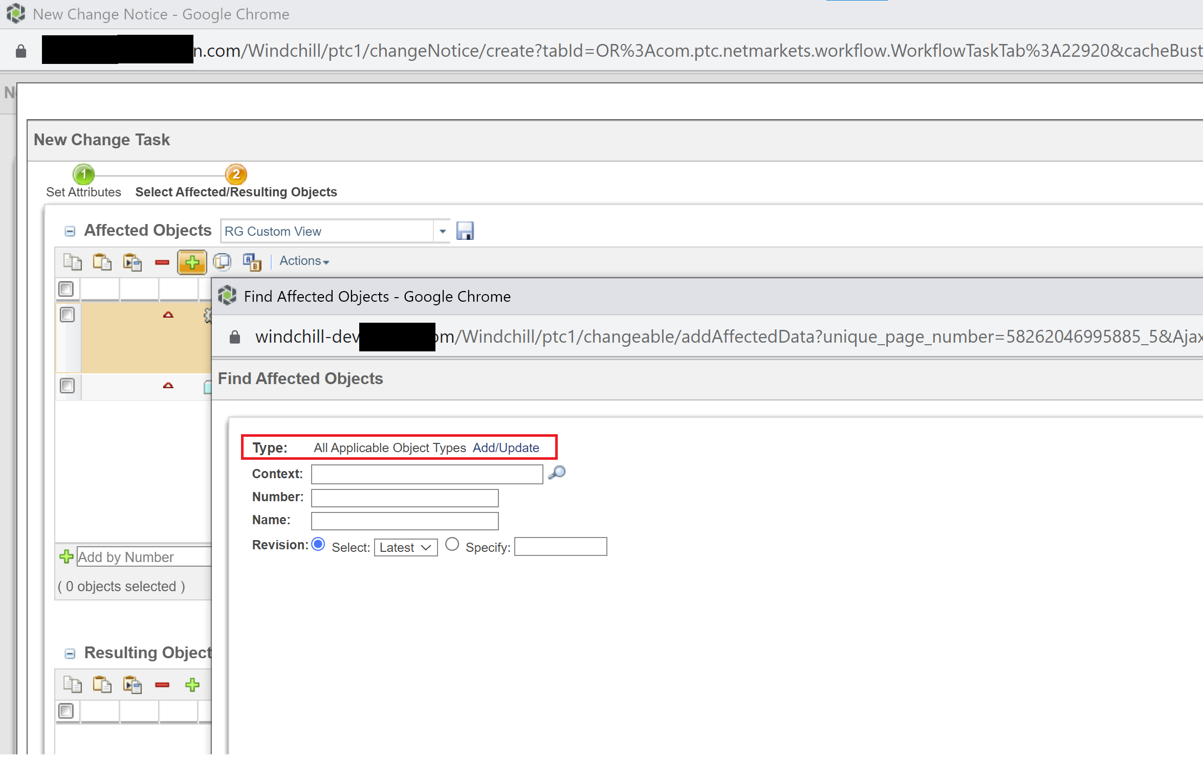 Remove Types From Add Or Find Affected Objects Win Ptc Community