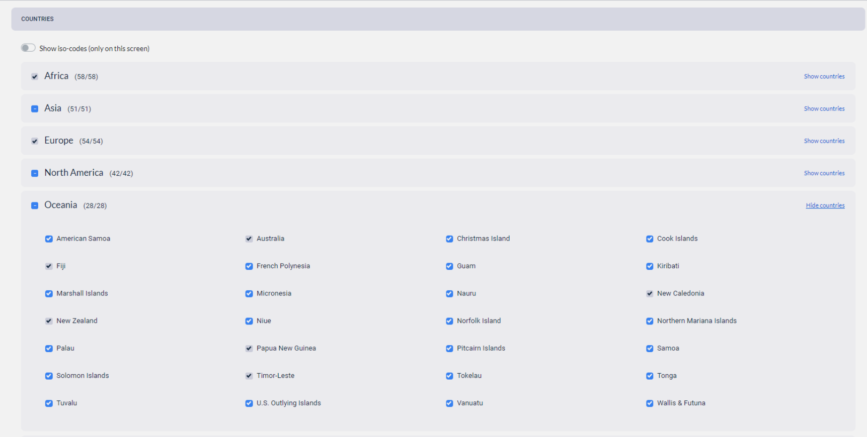 How create counrty values display and selection by... - PTC Community