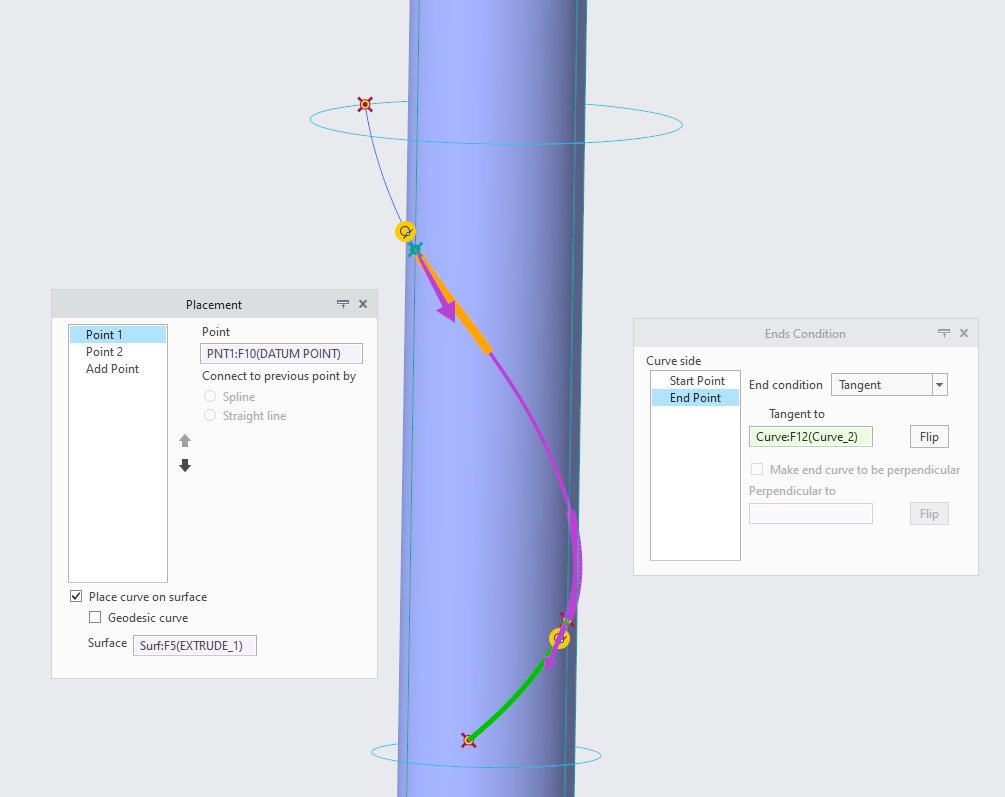 Solved: Warping a curve in a cylindrical surface - PTC Community