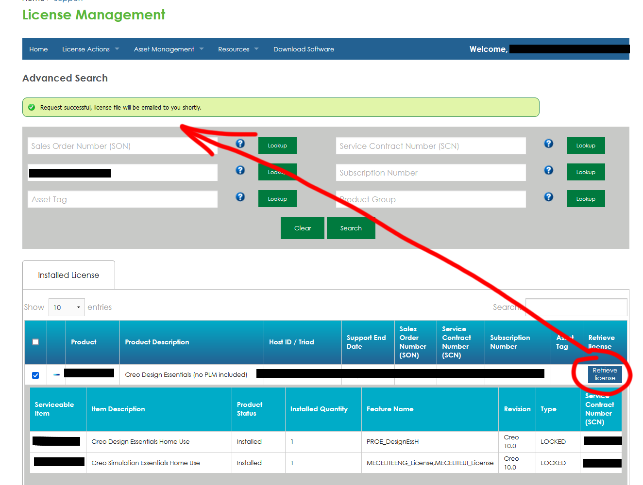 Solved: License Retrieval - PTC Community