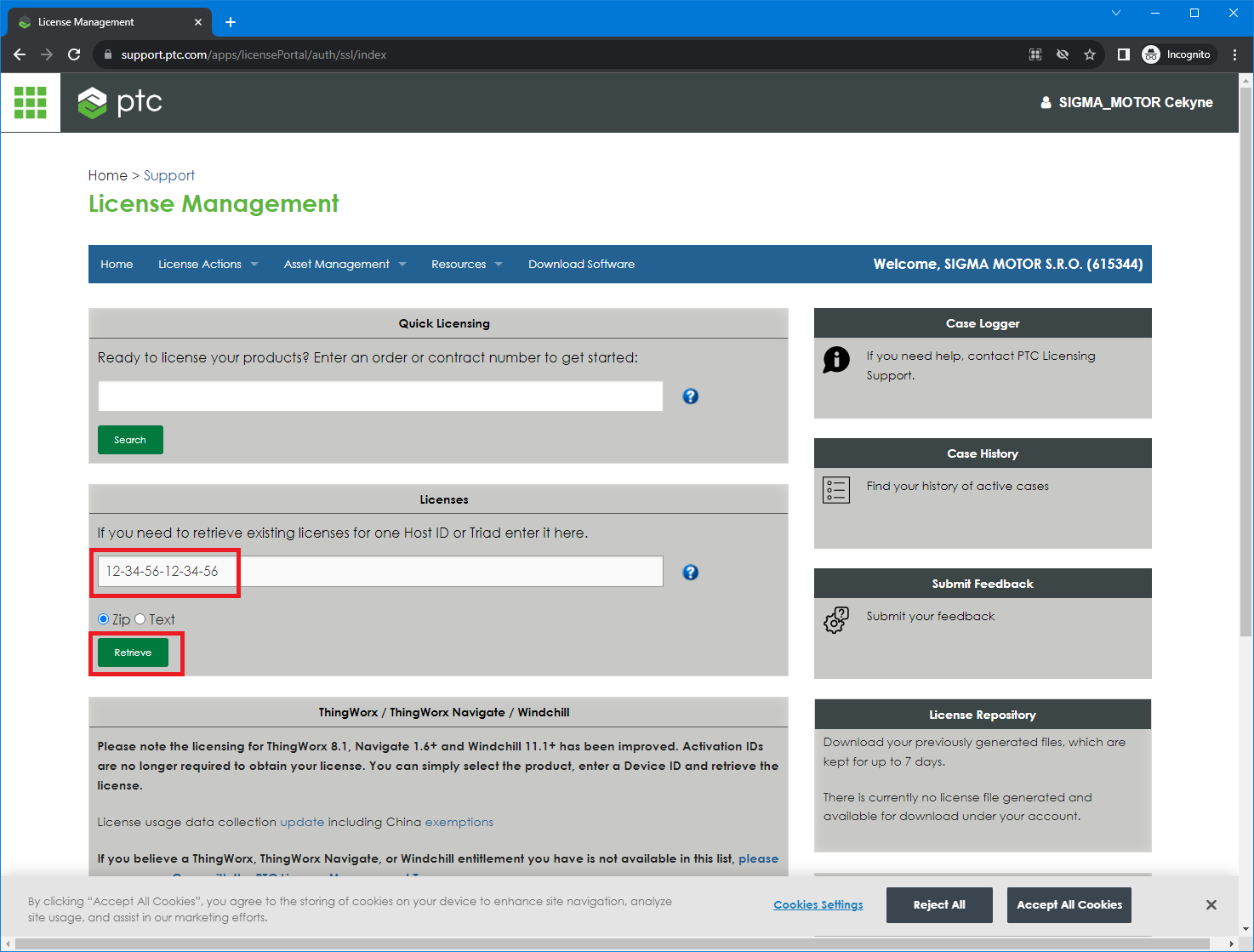 Solved: License Retrieval - PTC Community