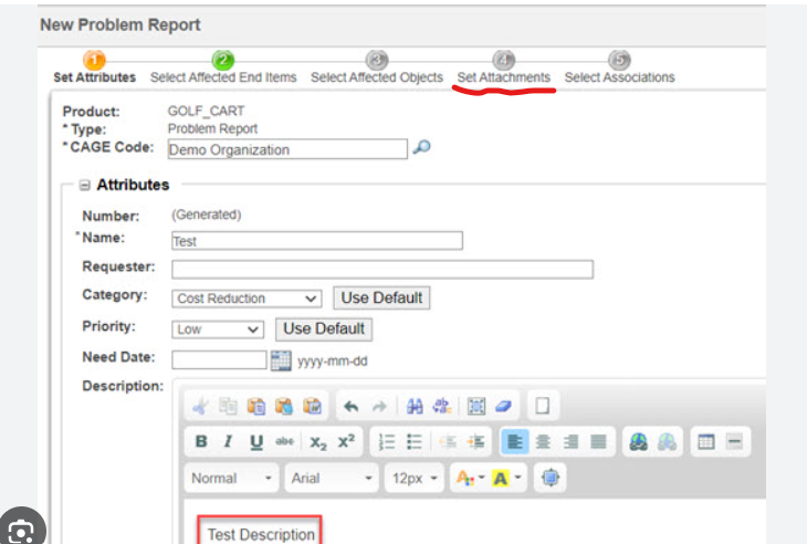 Solved: Can we make the Attachment section required? - PTC Community