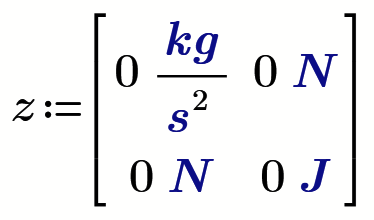 Solved: Operation on matrix with inconsistent units - PTC Community
