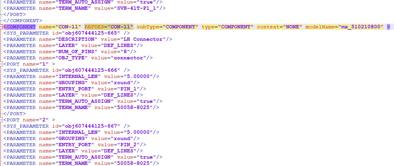Cabling harness parameter as bom position - PTC Community