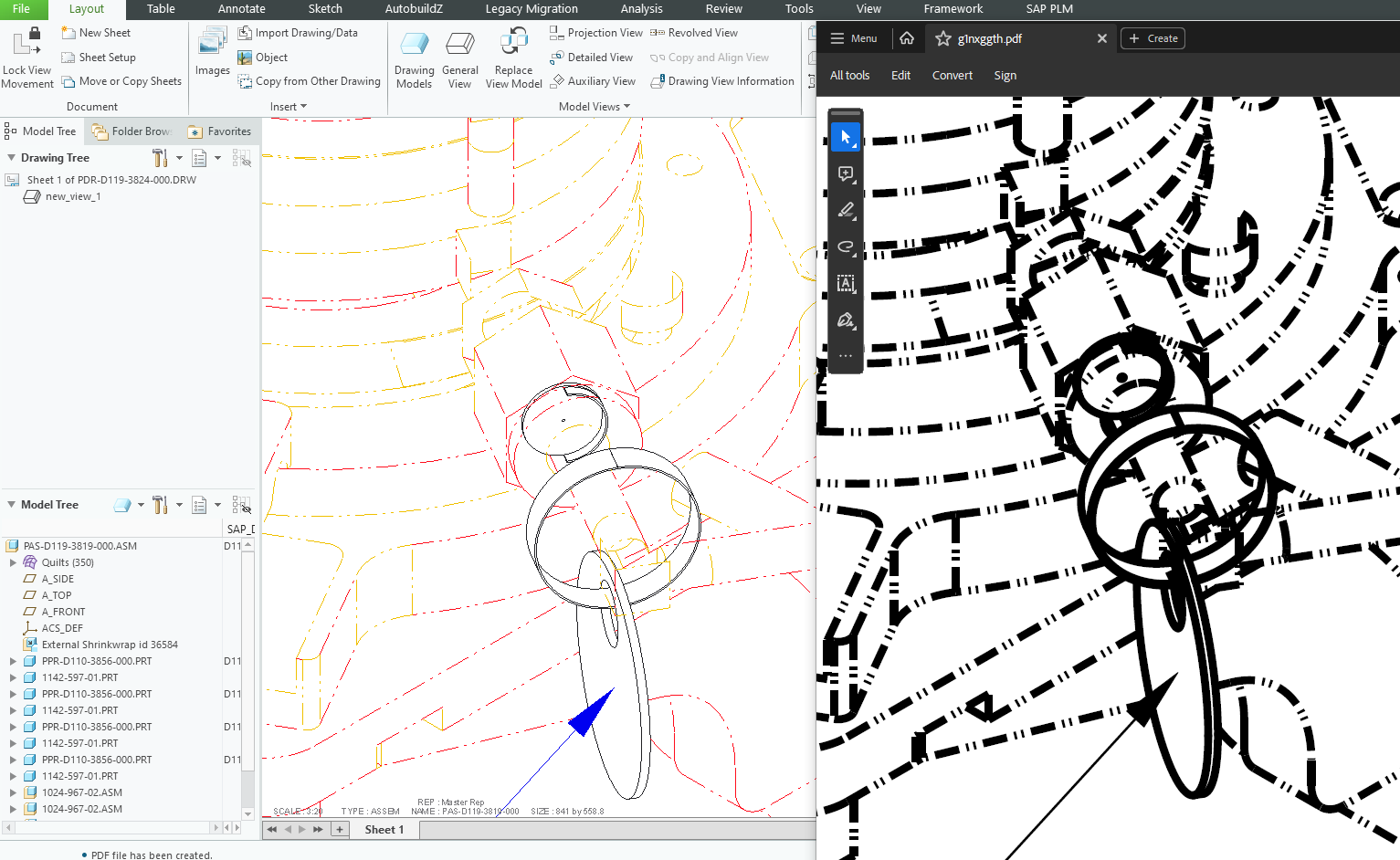 Hide skeleton in model, but show in drawing AND pr... - PTC Community