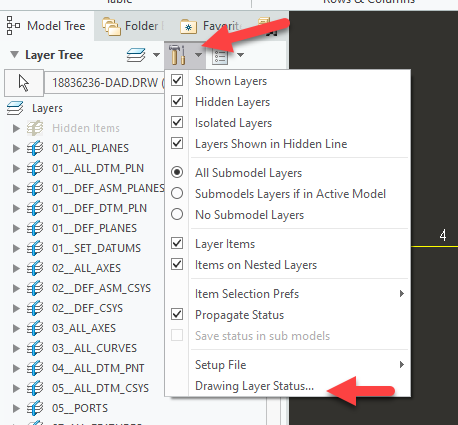 Hide skeleton in model, but show in drawing AND pr... - PTC Community