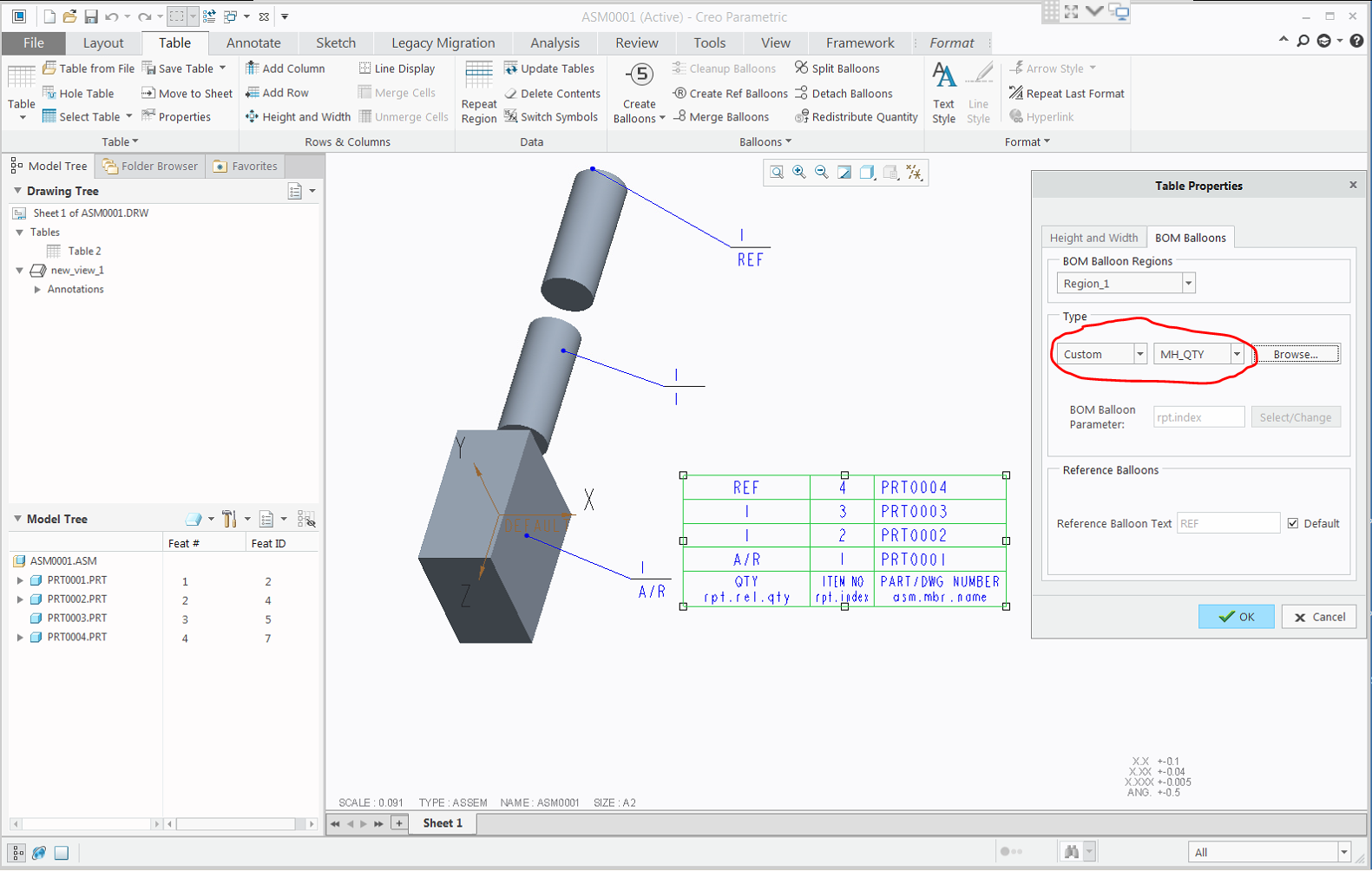 Solved: Quantity BOM balloons with qty from relations - PTC Community