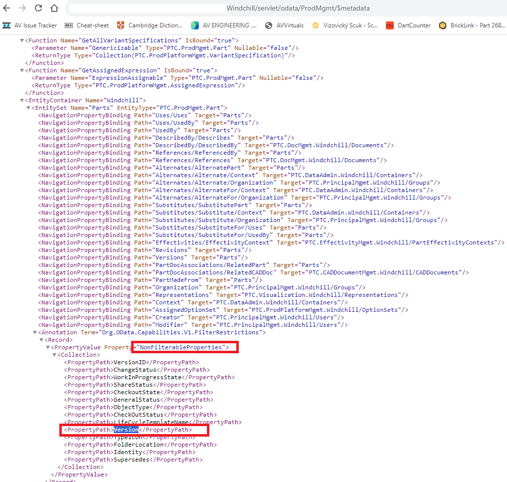 GetParts Filter on Version field - PTC Community
