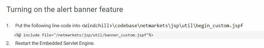 Solved: Has anyone tried a Dynamic Banner in Windchill Pag... - PTC ...