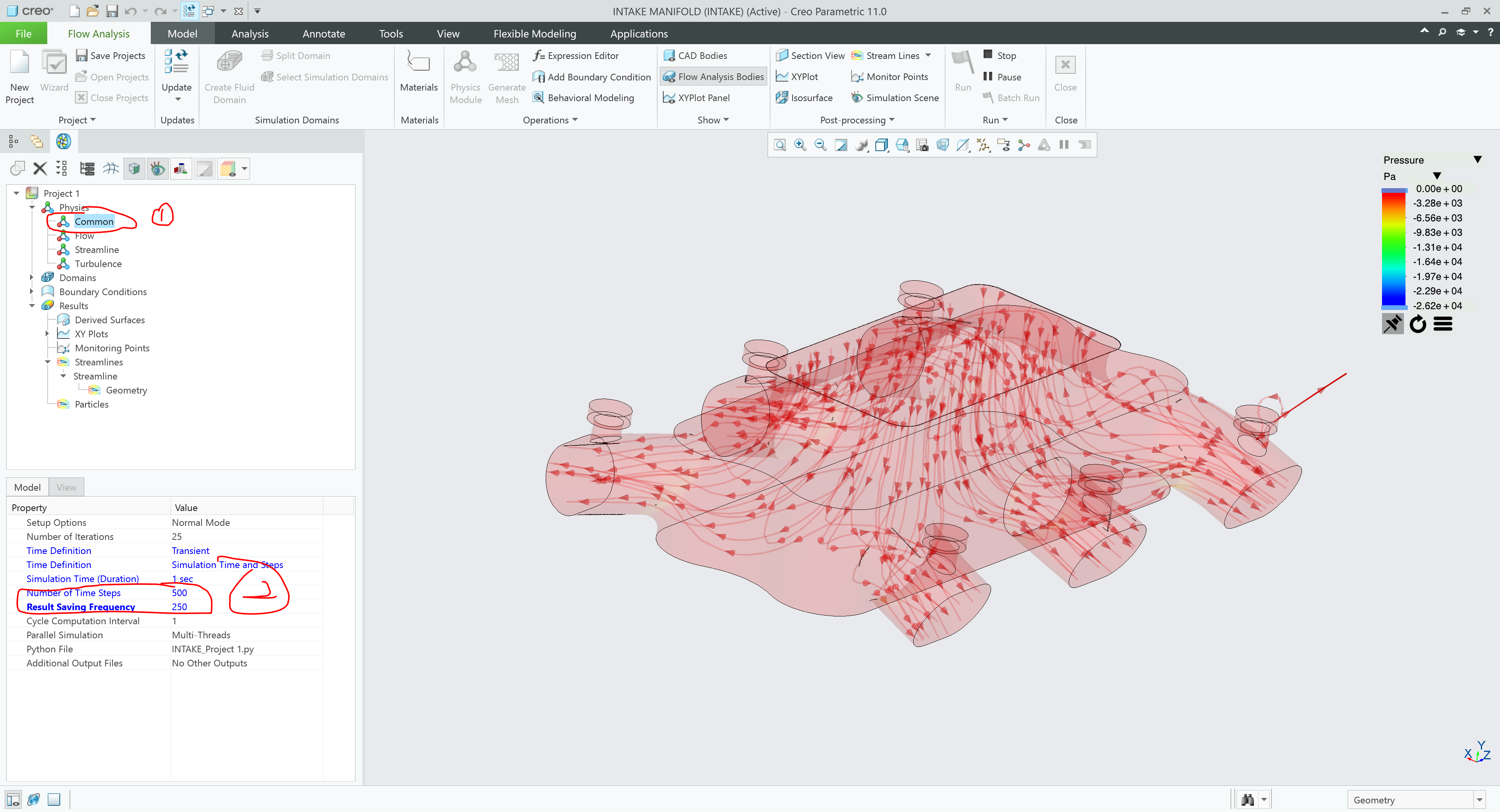 Creo Flow analysis results for specific time step - PTC Community