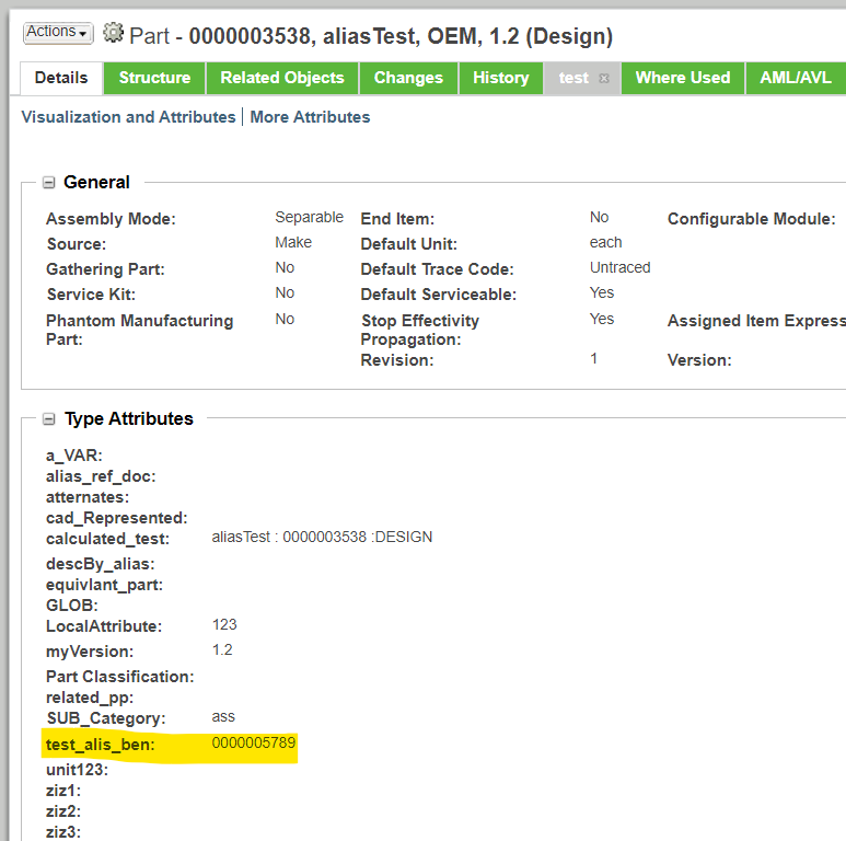 Alias Attribute Mapping For A Wtpart To Display Wt Ptc Community