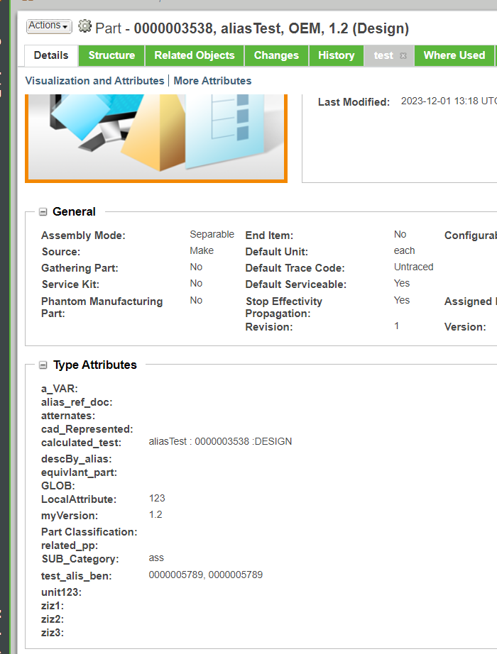 Alias Attribute Mapping for a WTPart to Display WT... - PTC Community