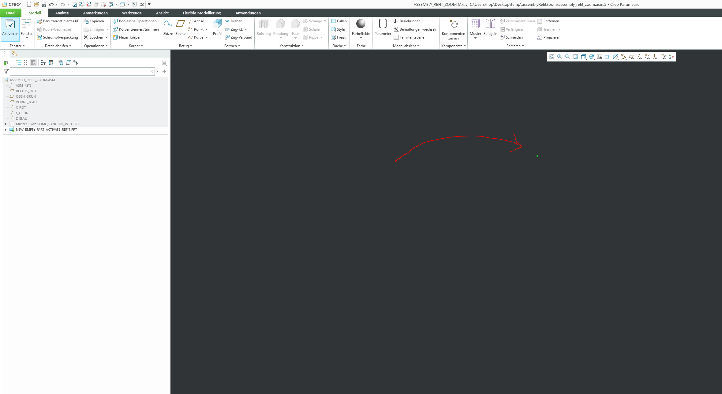 Solved Creo 10 Auto Refit In Large Asm When Creating F Ptc Community
