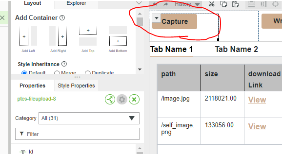 Call Click Event Of Fileupload Widget From Other W Ptc Community