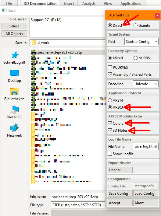 Export in STEP file also 3D Annotations and Symbol... - PTC Community