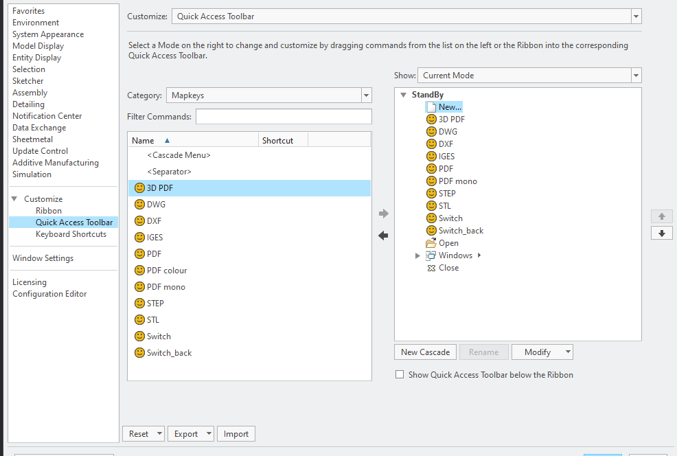 Solved: Missing icons in Quick Access toolbar-Creo 7 - PTC Community