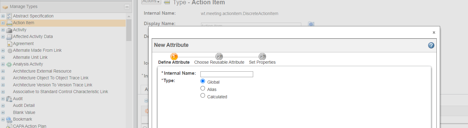 How to create local attribute on Action item objec... - PTC Community