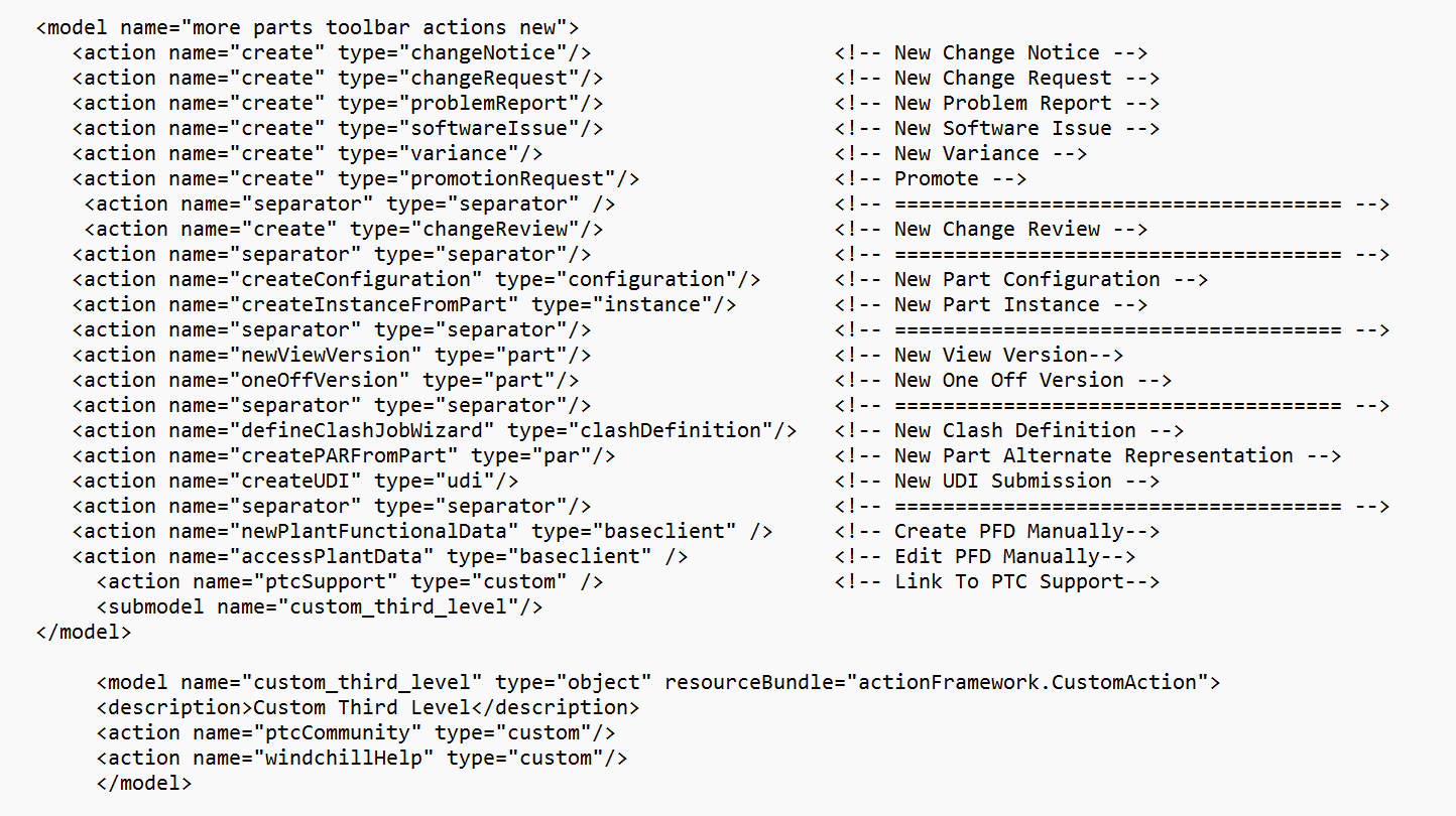 Solved: Unable to see label of action created in action fr... - PTC Community