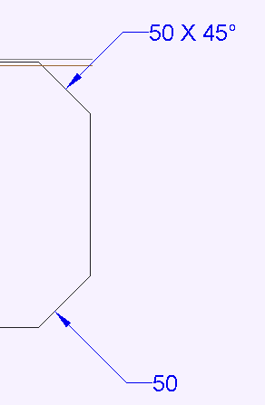 Solved: How do dimension a chamfer in a drawing? - PTC Community