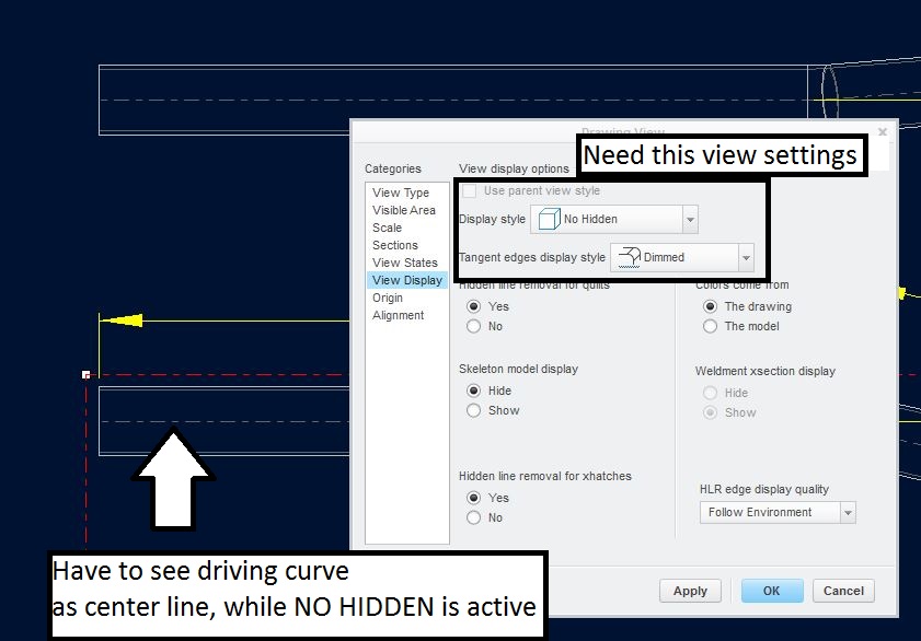 Solved: Show tube center line in 2-d drawings - PTC Community