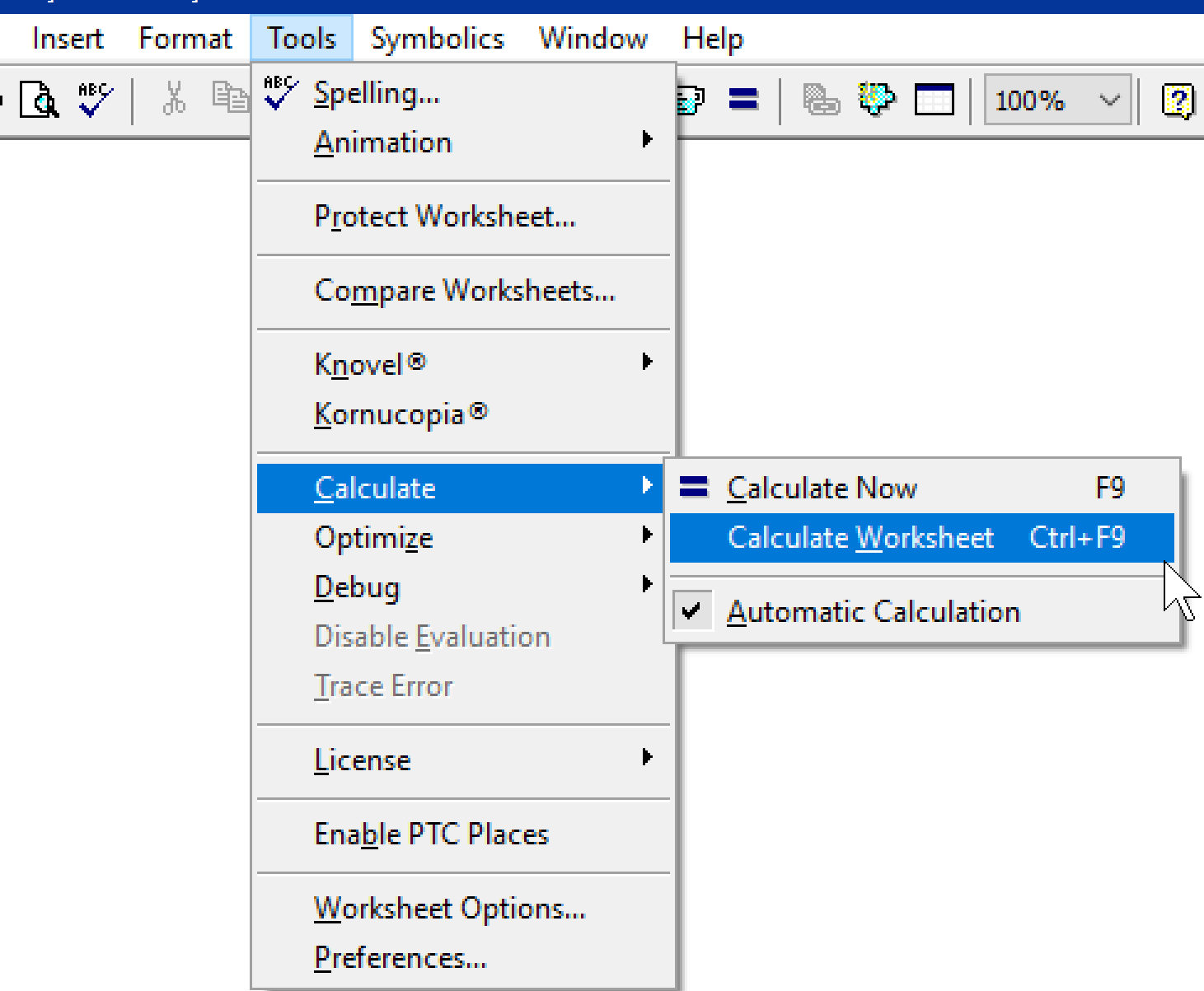 Solved: (Mathcad 15) How to insert button to calculate wor... - PTC Community